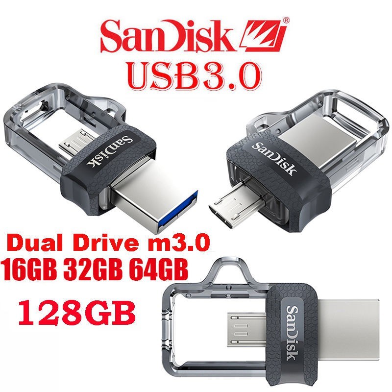 SanDisk Ultra Dual Drive M3.0 8GB16GB32GB64GB On-The-Go (OTG) Flash ...