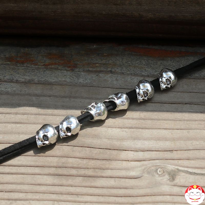 3D Skull Metal Hair Ornament Ponytail Gothic Punk Retro Rope Styling ...