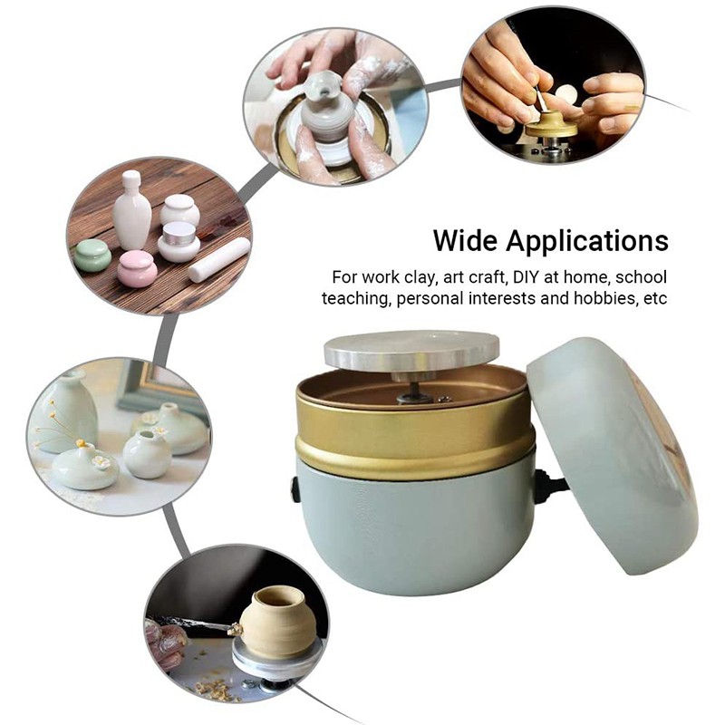 MiNK Electric Pottery Wheel,Clay Sculpting Wheel Small Pottery Forming ...