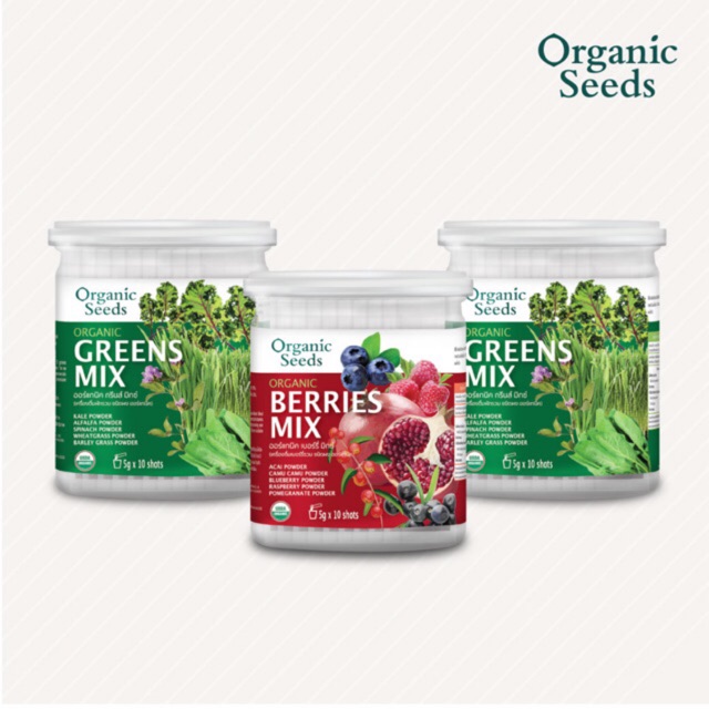 เซ็ทปีใหม่ Greens Mix 2 / Berries Mix (Superfood) - organic.seeds ...