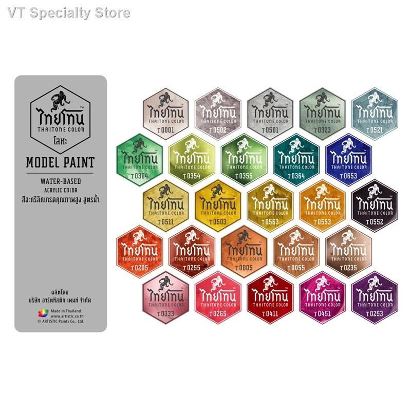 THAITONE Metal Color ไทยโทน กลุ่มสีโลหะ สีอะคริลิคสูตรน้ำ กันดั้ม กันพล ...