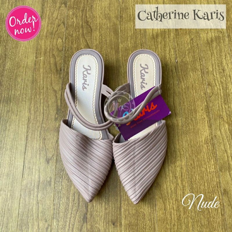 Catherine Mules Jelly Channel Wedges แบรนด์ 3.5 ซม. สําหรับรถ ...