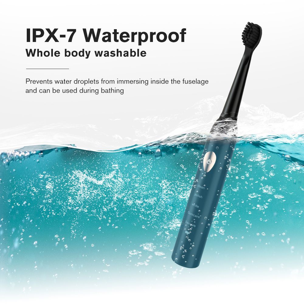 FUTURE???? 4 Brush Heads Electric Toothbrush IPX7 Waterproof Timer Brush Sonic Toothbrushes Easy ...