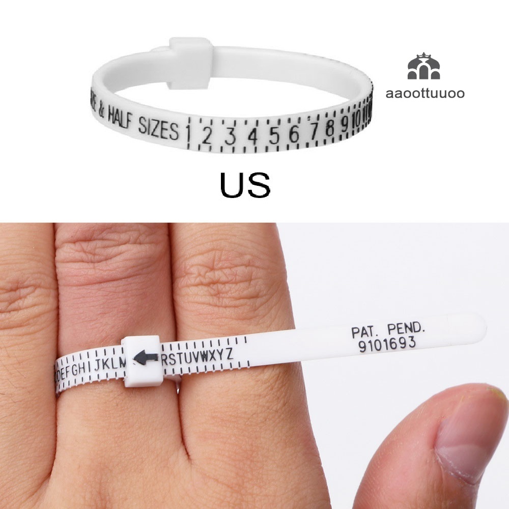 Ring Ruler Measurer Finger Coil Ring Sizing Tool US Size Measurements ...