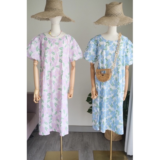 patricia house เดรสทรงเกาหลี แขนบอลลูน - pizza_outfit - ThaiPick