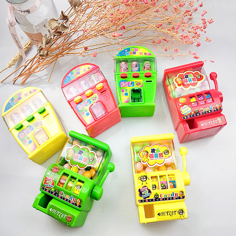 Childrens candy machine toy fruit lottery machine mini beverage vending ...