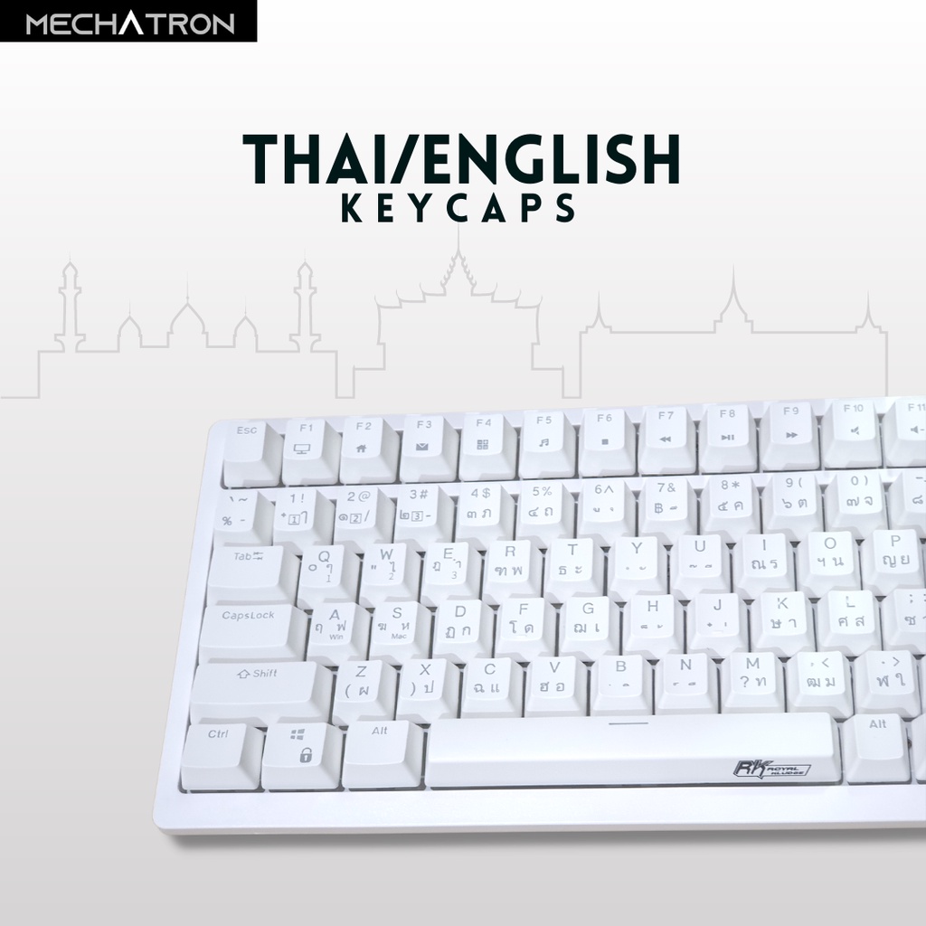 Key THAI Royal Kludge RK98 V.2022 แมคคานิคอล คีย์บอร์ด คีย์ไทย ไร้สาย ...