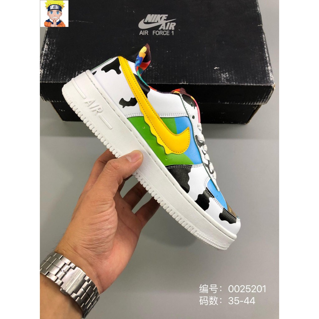 Nike Air Force 1 Af 1 Benjerry ' S Milk Ice Cream รองเท้าผ้าใบลําลองสี ...