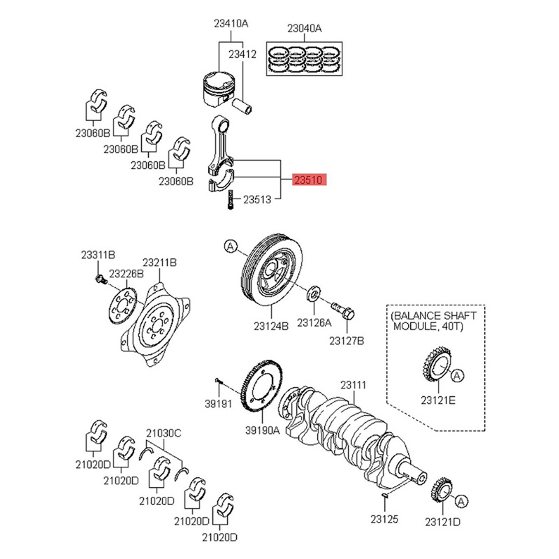 ก้านเชื่อมต่อ สําหรับ Kia Sportage Sorento Hyundai Sonata Tucson 2.4L ...