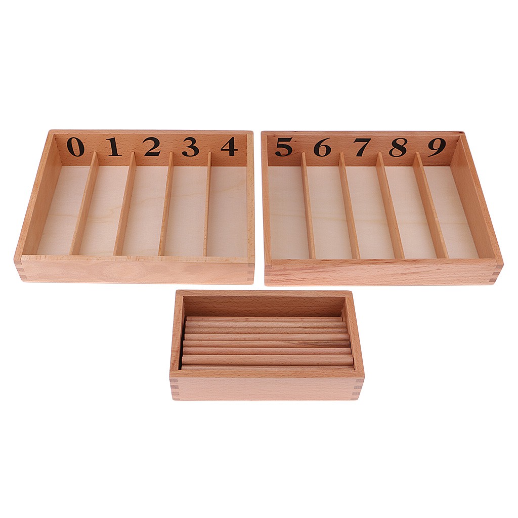 Montessori Spindle Bar Math Toys Early Education Family Equipment Kids ...