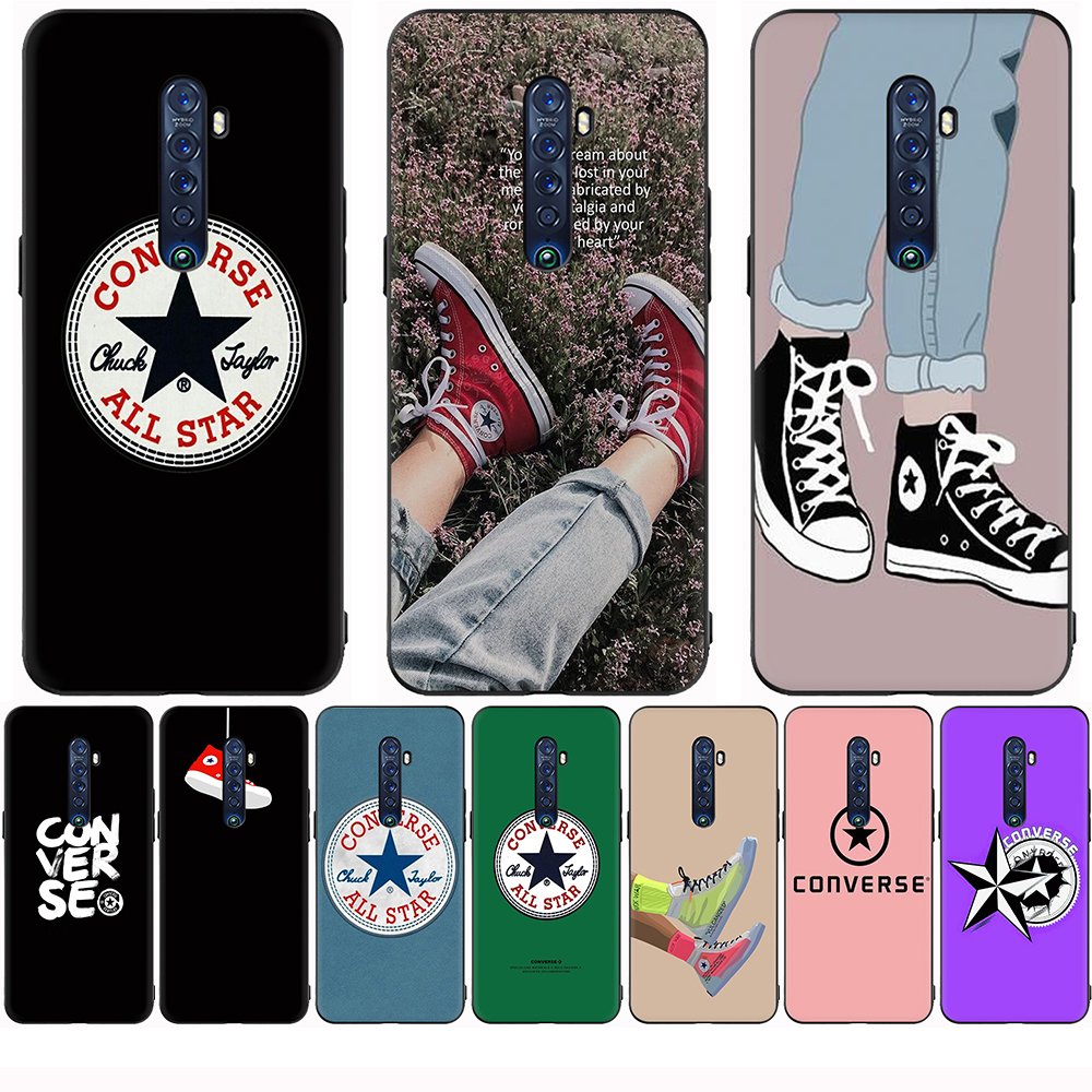 CONVERSE เคสโทรศัพท์ Tpu แบบนิ่มสีดํากันกระแทกสําหรับ Realme C2 C3 C11 ...