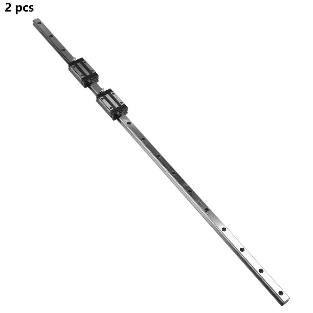 2pcs HGR20 1000mm Linear Guide Rail + 4pcs Carriages Bearing Block ...