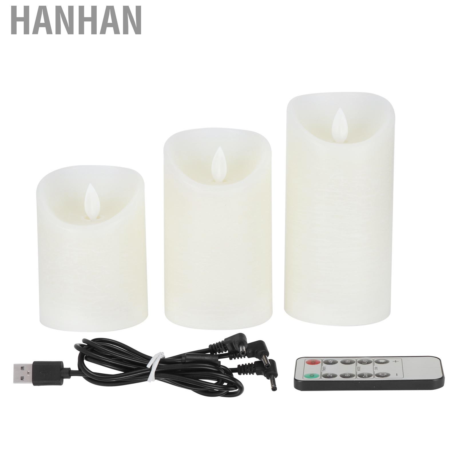 Hanhan โคมไฟเทียน Led แบบชาร์จ Usb 3 ชิ้น - hanhan.th - ThaiPick