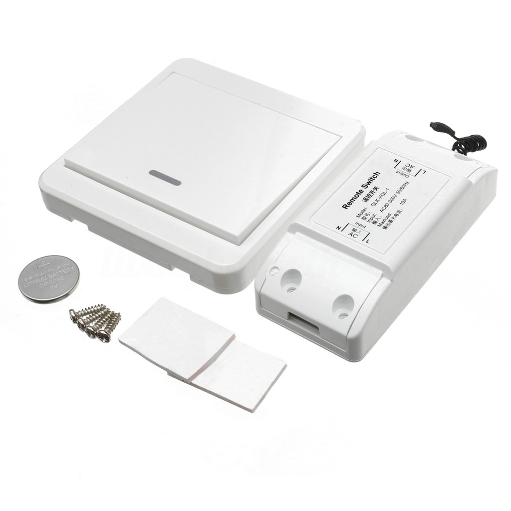 1/2-Way Light Lamp Wall Wireless Remote Control Switch ON/OFF Set + 1/2 ...