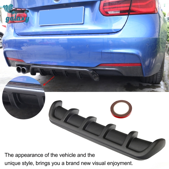 67cm Universal Car Lower Rear Body ABS Bumper Diffuser Shark Fin Kit ...