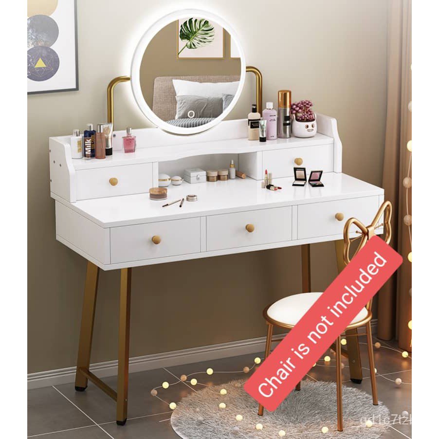 IKEA STYLE Dressing Makeup Table LED Mirror Modern Dressing Cosmetic ...