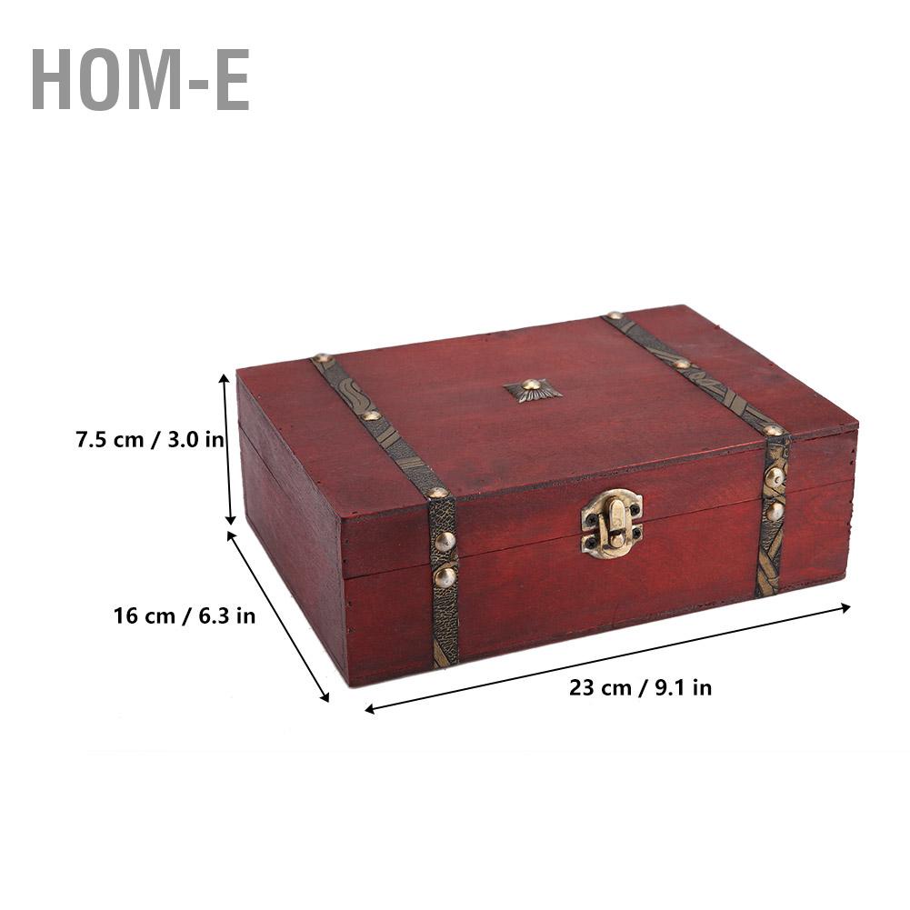 Hom-E กล่องเก็บเครื่องประดับไม้ สไตล์วินเทจ ย้อนยุค โบราณ ของอยู่อาศัย ...
