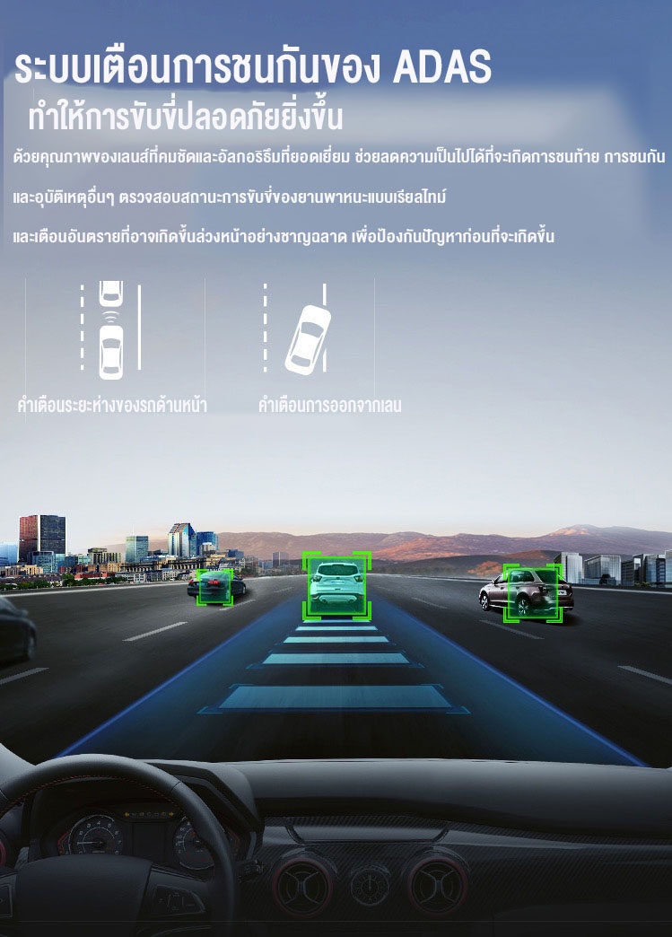 【ส่งจากไทย】Android USB กล้องติดรถยนต์ WIFI 1080P ซ่อนบันทึกการขับขี่ ...