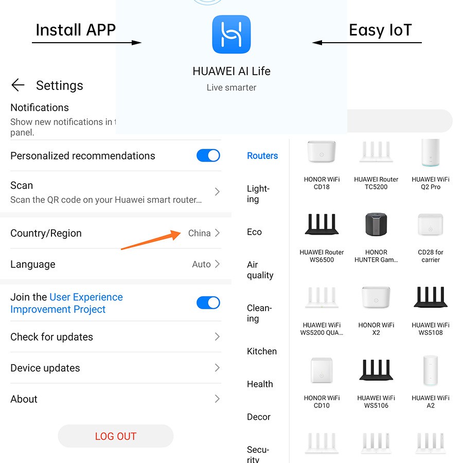 Huawei AX3 Pro Wireless Router Full Gigabit WiFi6 Home Dual-band WiFi ...