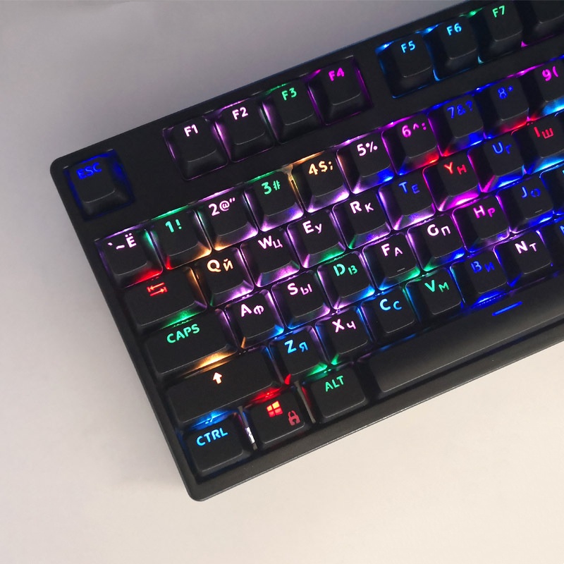 แป้นพิมพ์คอมพิวเตอร์ 104 Keys Mechanical Keyboard Keycaps Oem Russian ...