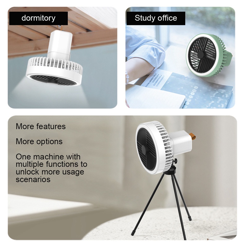 Multifunctional Mini Fan USB Rechargeable Portable Fan Outdoor Camping ...
