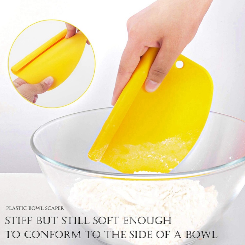 Bench Scraper, Dough Scraper, Pizza Cutter, Multi-Purpose Baking Tools ...