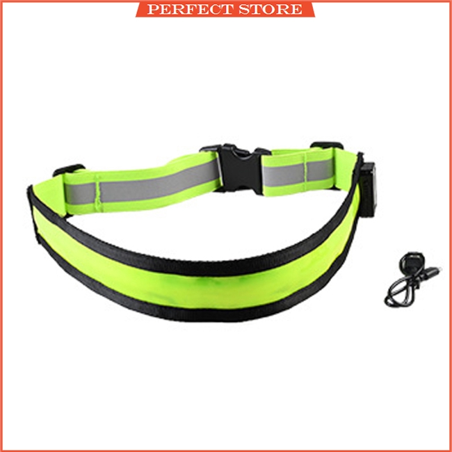 USB Rechargeable LED Belt Flash Safety Light Belt for Runner ...