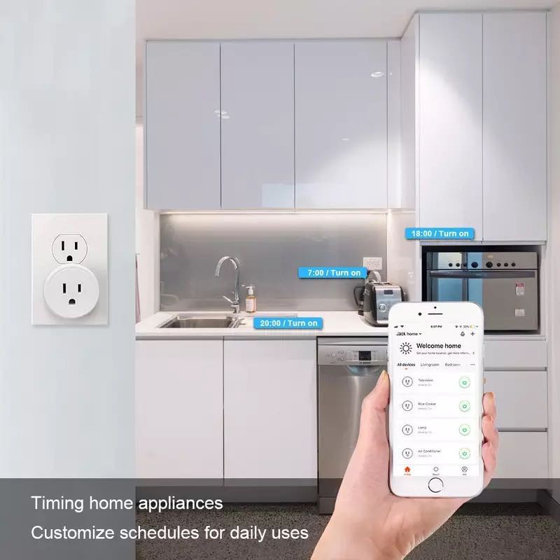 Tuya Smart Plug ปลั๊กอัจฉริยปลั๊ก ปลั๊กไฟอัจฉริยะ WiFi Plug สั่งการด้วย ...