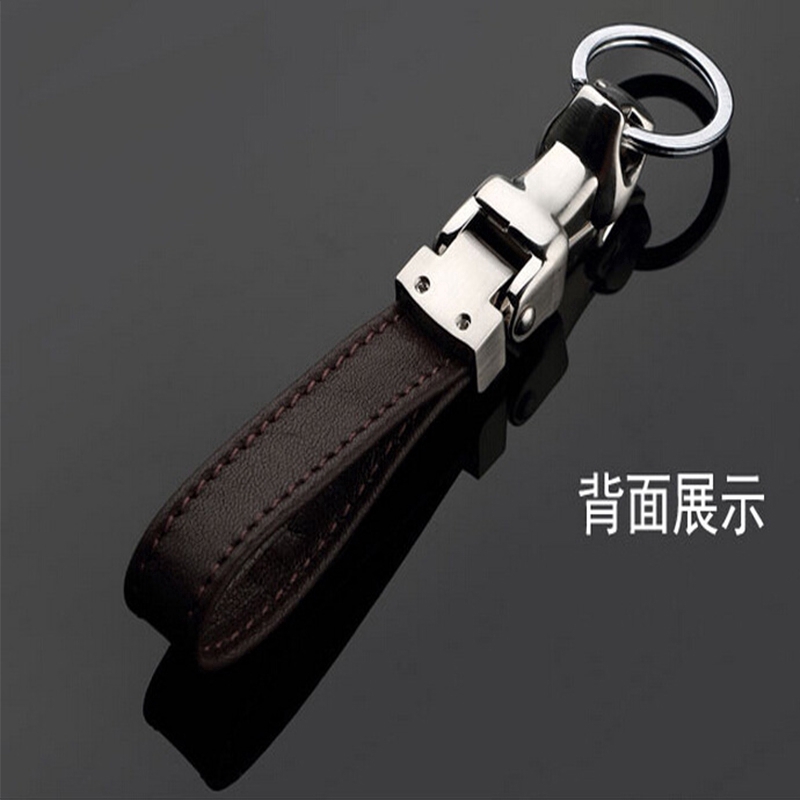1pc Metal Leopard Head Leather Key Chains Rings Holder Car Keyrings ...