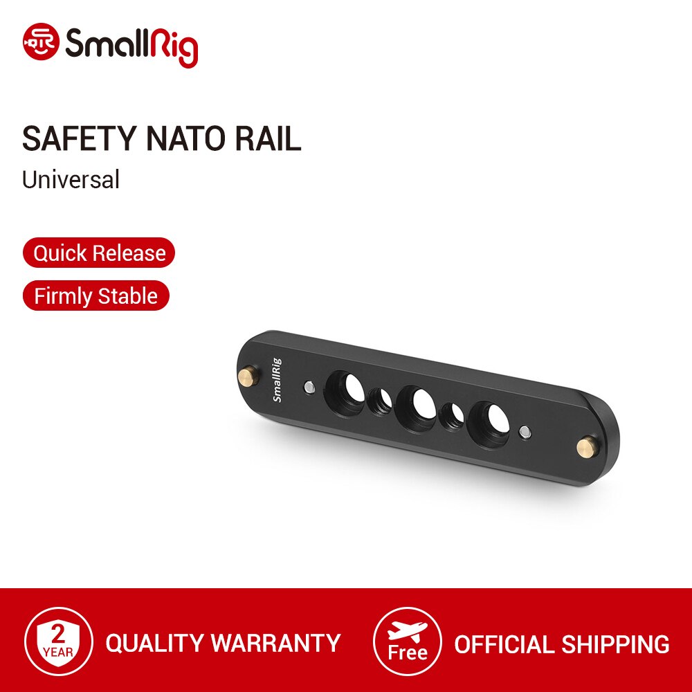 SmallRig Safety NATO Rail 93mm Long for Nato Handle Camera Cage EVF ...