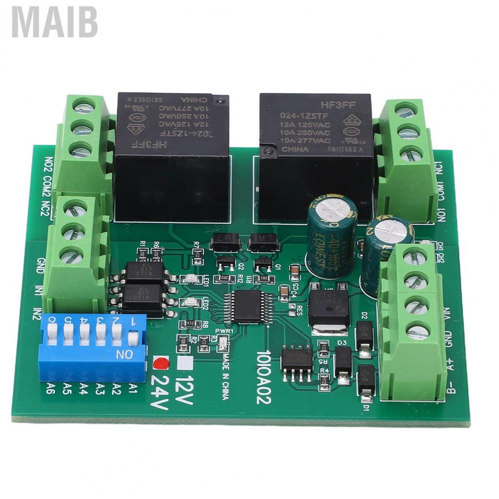 Maib Relay Module 2 Channel RS485 Control Board Switch Controller DC ...