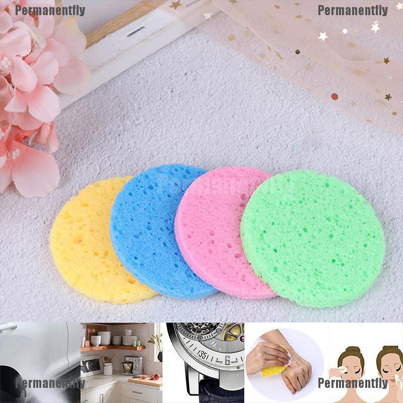 permanentfly♦5X Soft Puff Natural Wood Fiber Face Wash Cleansing Sponge ...