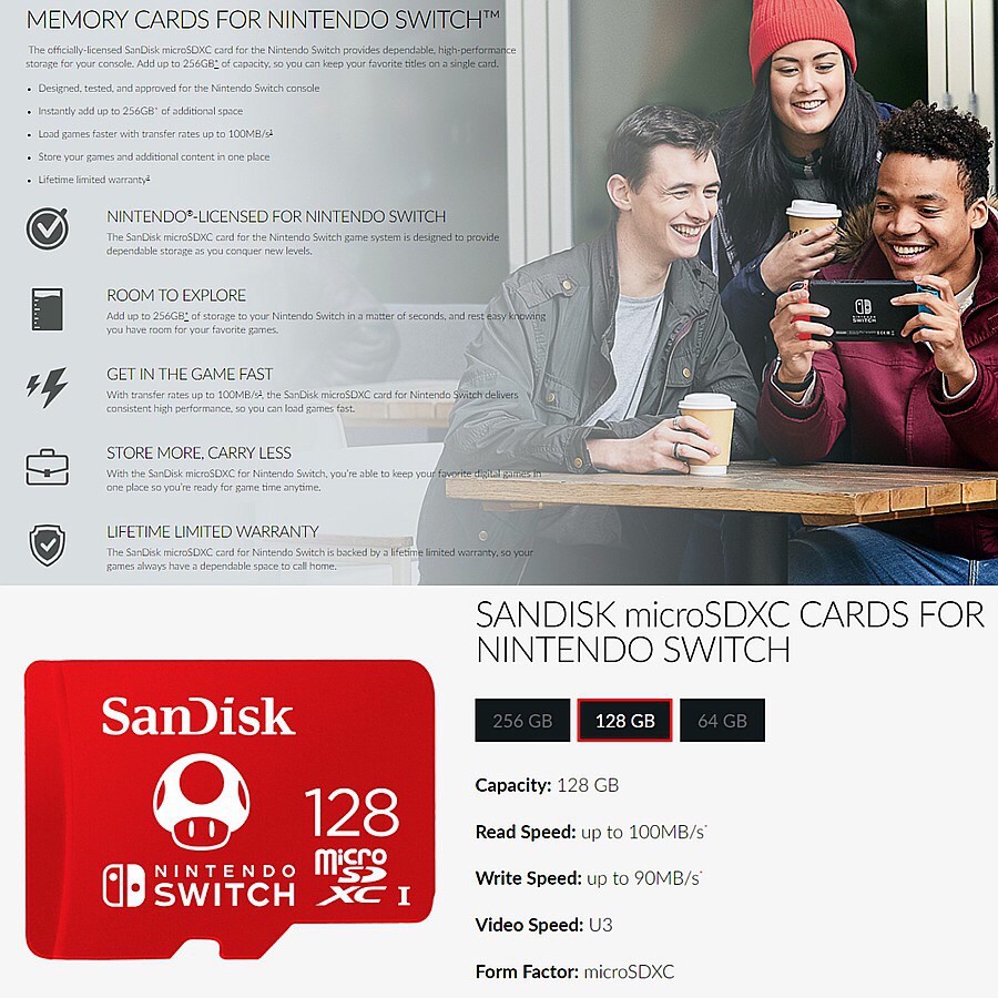 Nintendo Switch Micro SD Memory Card 64GB128GB256GB512GB For Nintendo ...