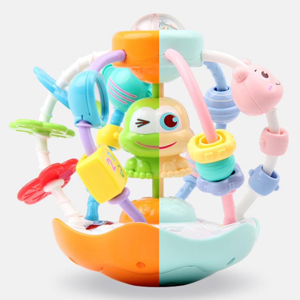 Cartoon Animal Baby Light Music Rattle Ball Hand Bell Educational ...
