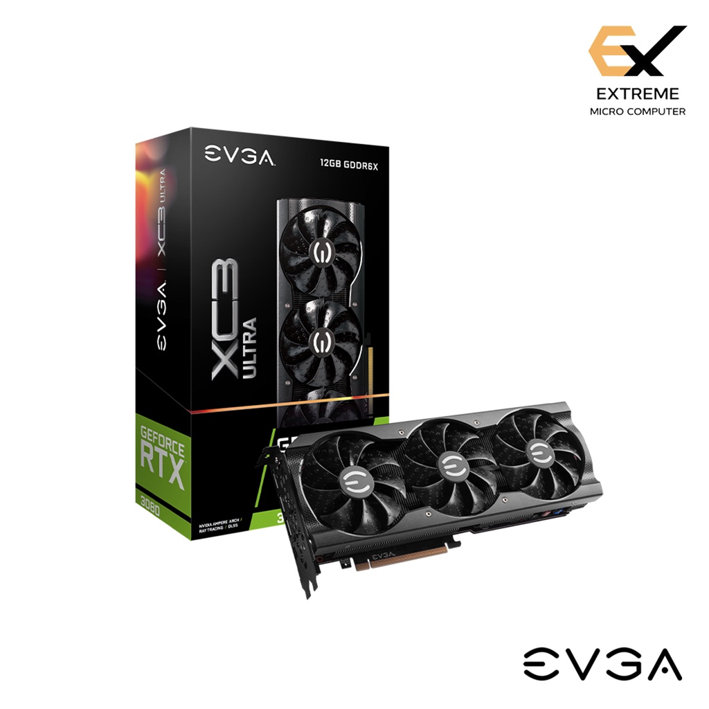 การ์ดจอ (VGA) EVGA GeForce RTX 3080 12GB XC3 ULTRA GAMING 12G-P5-4865-KL 12GB GDDR6X iCX3 ...