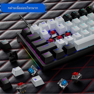 TKL 70% mechanical keyboard gaming RGB Type-c คีย์บอร์ด คีบอร์ดเกมมิ่ง ...