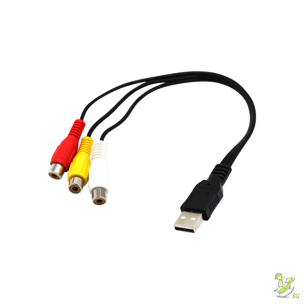 sg usb male to 3 rca female อะแดปเตอร์แปลงสายเคเบิ้ลเสียงวิดีโอ av cord ...