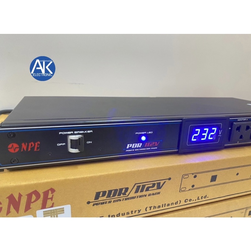 ปลั๊กติดแร็ค ปลั๊กพ่วงติดแร็ค NPE PDR112V ขนาด 1U Breaker outlet npe ปลั๊กแร็ค ปลั๊กพ่วง ...