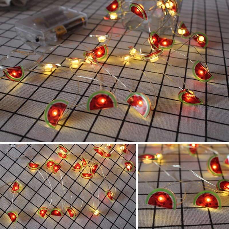 Red copper wire lamp string led girl room decorative lights flamingo ...