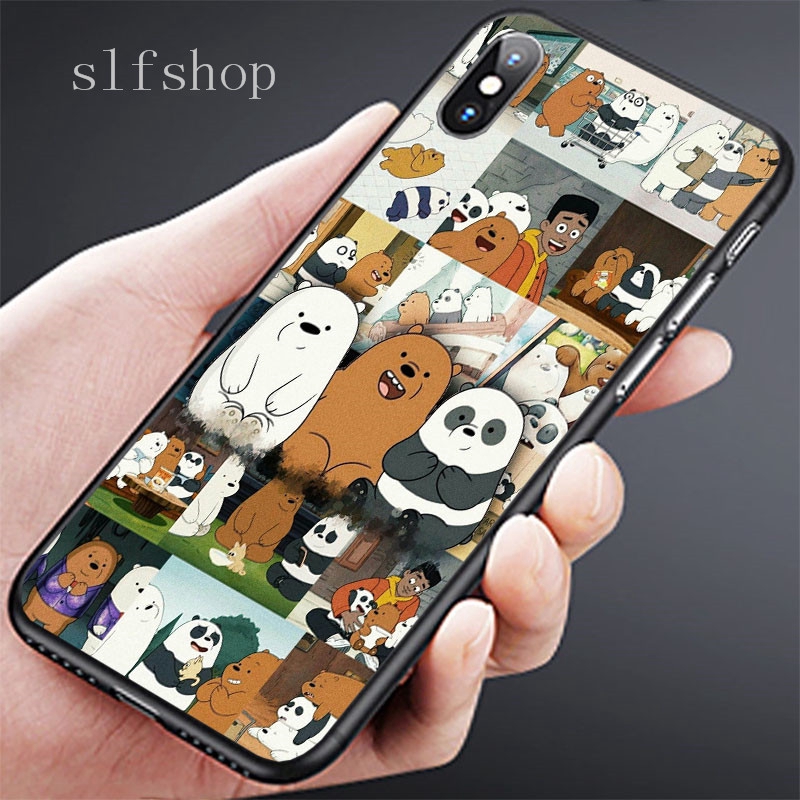 เคสโทรศัพท์มือถือลายการ์ตูนหมีสําหรับ Xiaomi Mi Max Mix Note 2 3 Pro 2S สีดํา - slfshop2.th ...