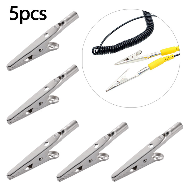 5PCS 1009 Single Prong Alligator Clips Teeth Aligator Stainless Steel ...