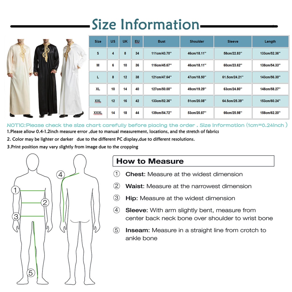 เสื้อผ้าผู้ชายมุสลิม Muslim islamic Clothing Men Jubba Thobe print Long ...