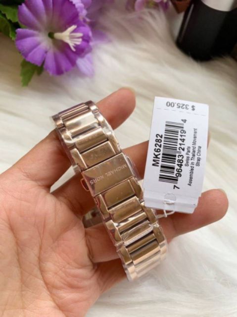 สด-ผ่อน) นาฬิกา MK6282 Michael Kors Sawyer Mother of Pearl Crystal Pave ...