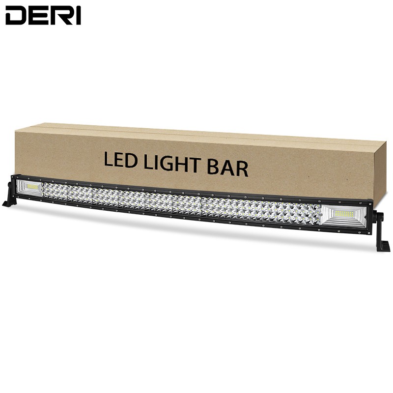 ปรับโฉม&42'' Inch Curved Led Light Bar Combo Beam 594W 3-Row Led Work ...