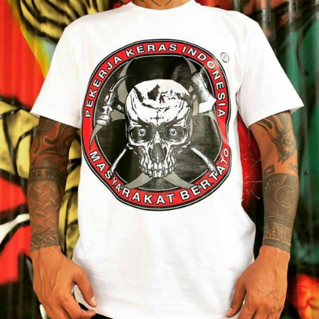 เสื้อยืดพิมพ์ลาย Masberto แบบแข็งสีขาว - freedomshop4344.th - ThaiPick