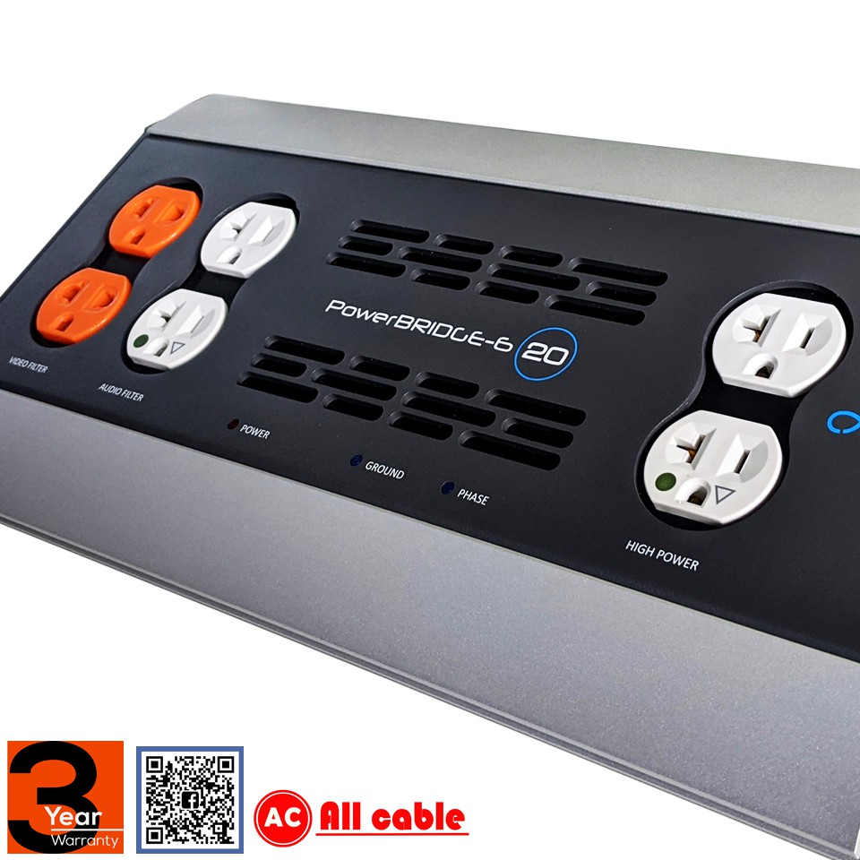NEW Version Clef Powerbridge-6 20A ปลั๊กราง กรองไฟ กันฟ้าผ่า ไฟกระชาก ...