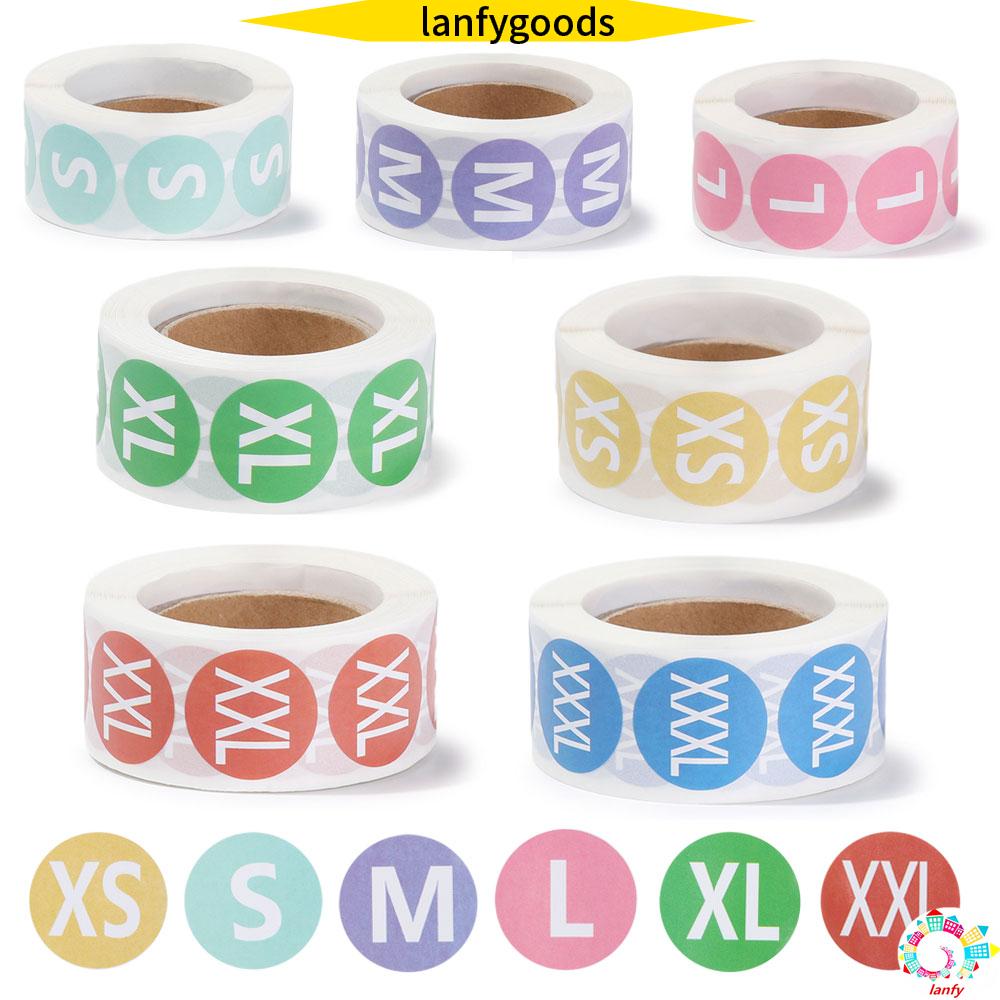 LANFY???? 500Pcs/Roll DIY Size Labels Applicable Blank Note Clothing ...