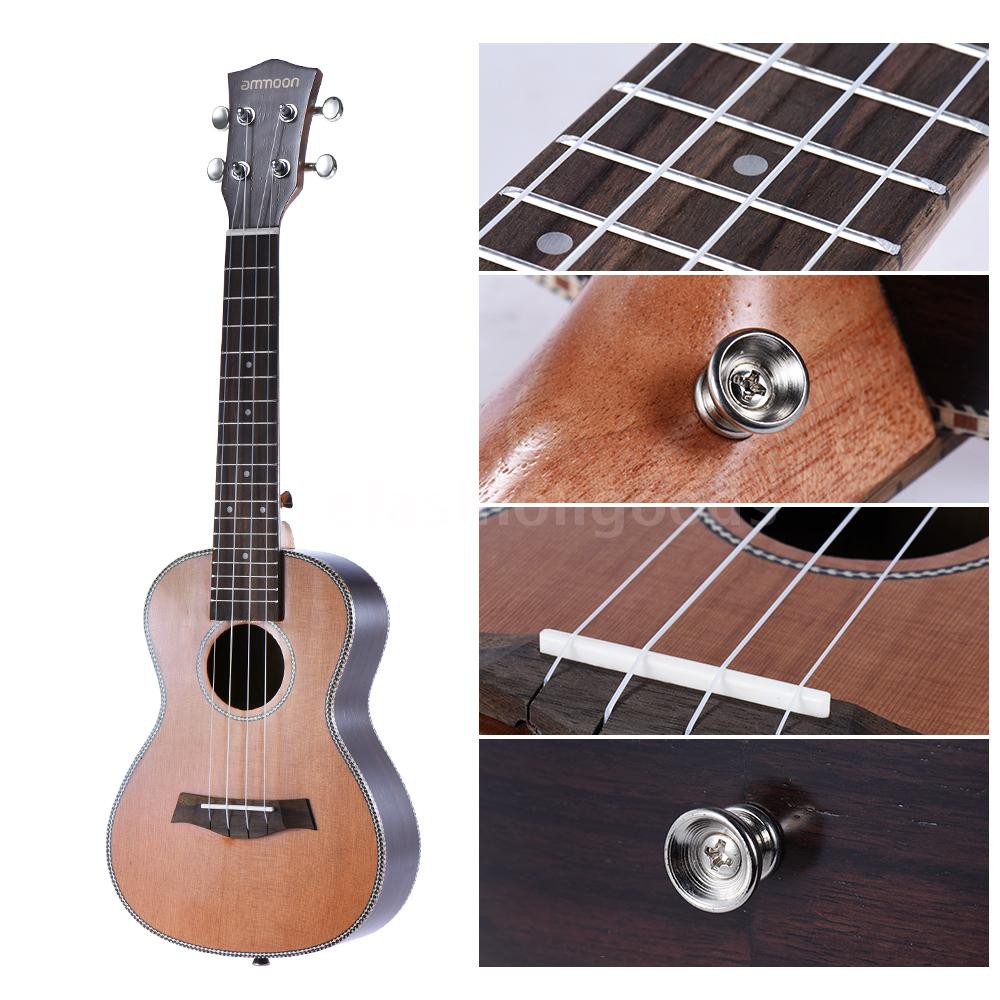 （COD）ammoon 24" Korean Pine Acoustic Concert Ukulele Ukelele Uke Wooden ...