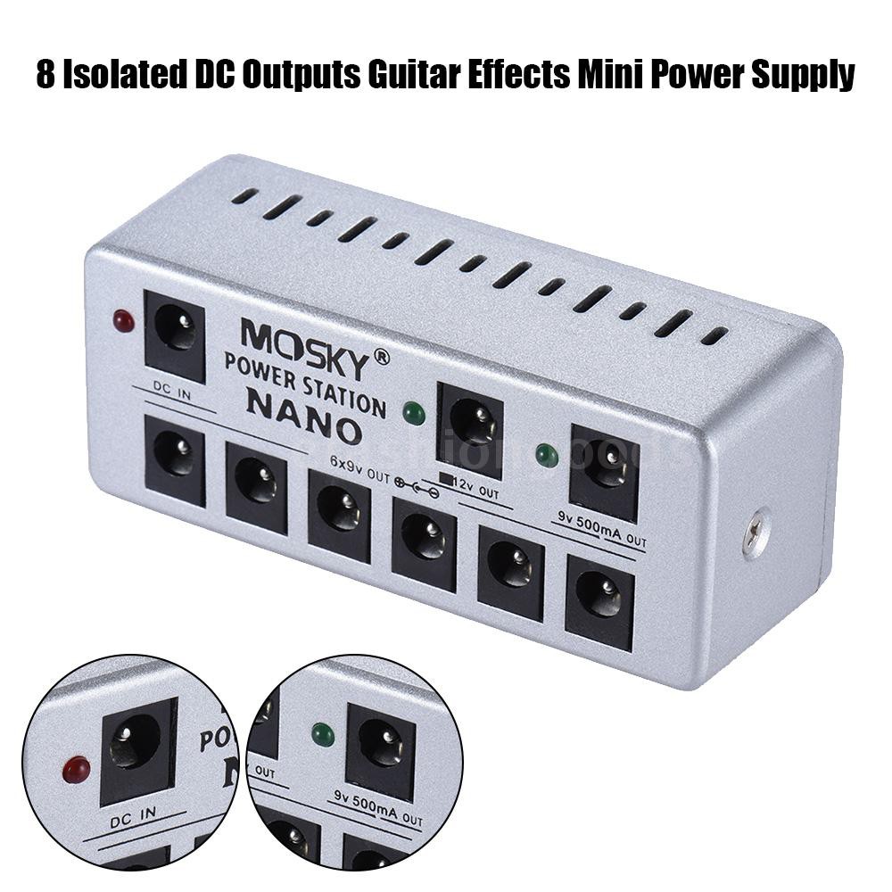 （COD）Guitar Effects Mini Power Supply 8 Isolated DC Outputs 7 * 9V/ 1 ...