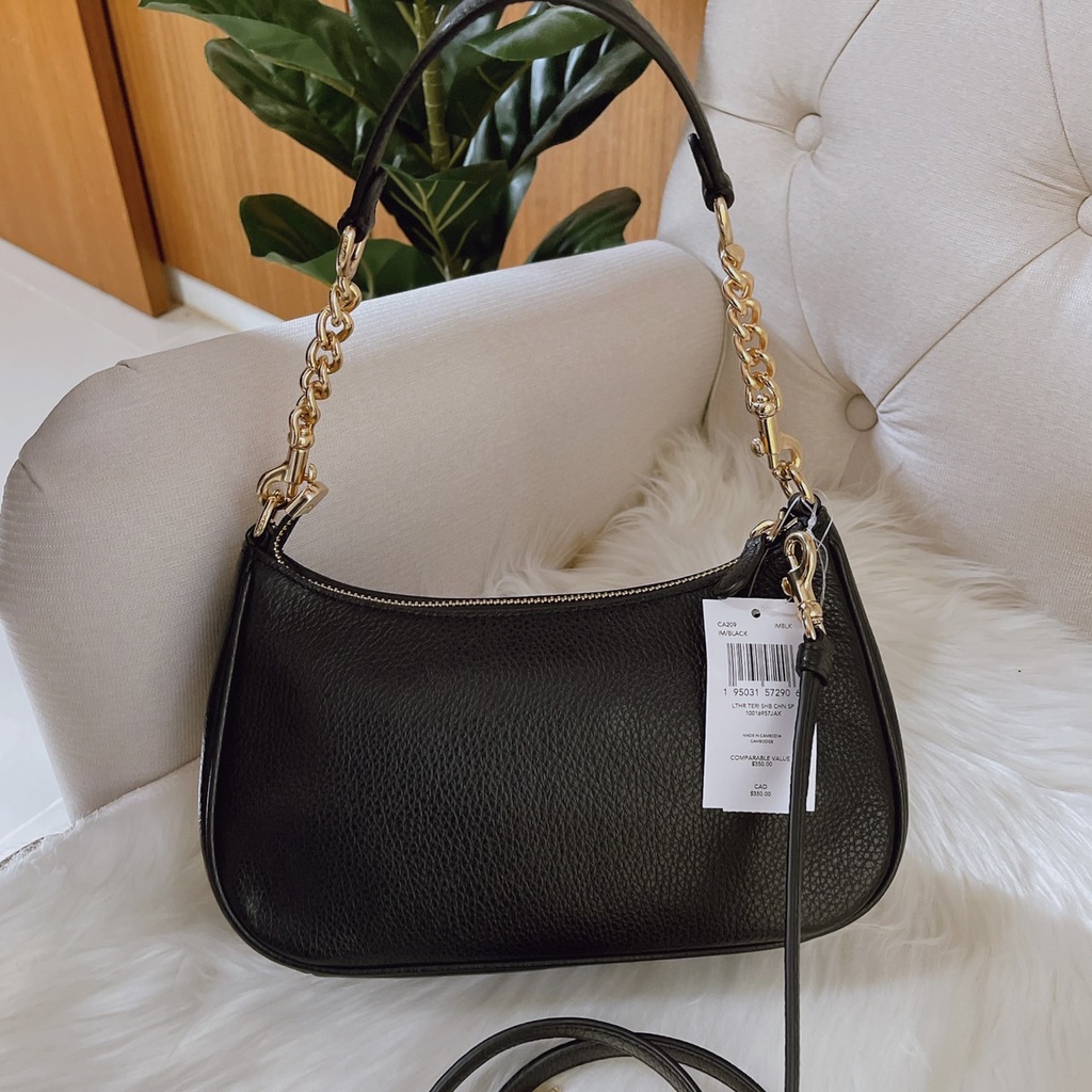 แท้ พร้อมส่งกระเป๋าสะพายข้าง ขนาด 9 นิ้ว Coach CA209 Teri Leather ...